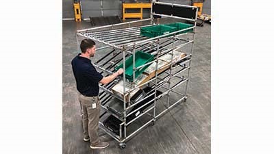 ESD flow rack - EV Design & Manufacturing