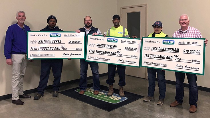 Waste Pro recognizes staff with safety awards - Waste Today
