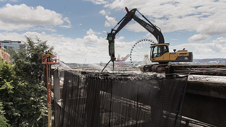 VIDEO: Behind-the-scenes look of Alaskan Way Viaduct demolition ...