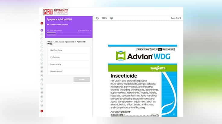 Advion WDG Label Training Module Added to PCT's DLC - Pest Control ...