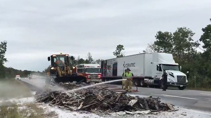 Hot load: Driver forced to dump flaming C&D waste during transit ...