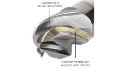 Four-flute, bull nose end mill - Aerospace Manufacturing and Design