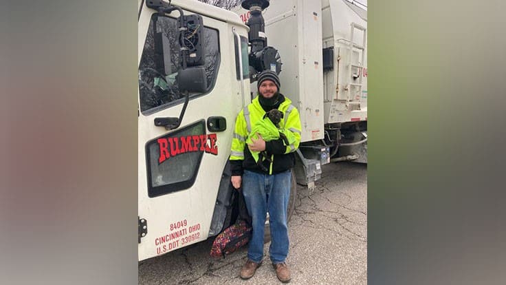 Rumpke driver comes to the aid of injured, abandoned puppy - Waste Today