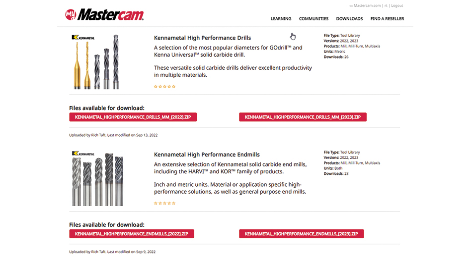 Kennametal tool library available for Mastercam - Today's Medical ...