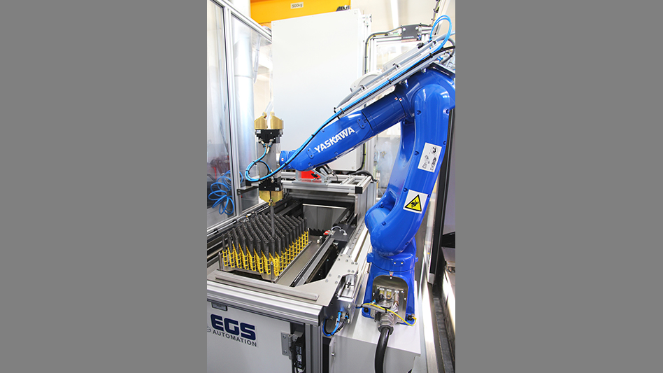 Yasakawa’s MOTOMAN GP7 robot with EGS SUMO automation system - EV ...