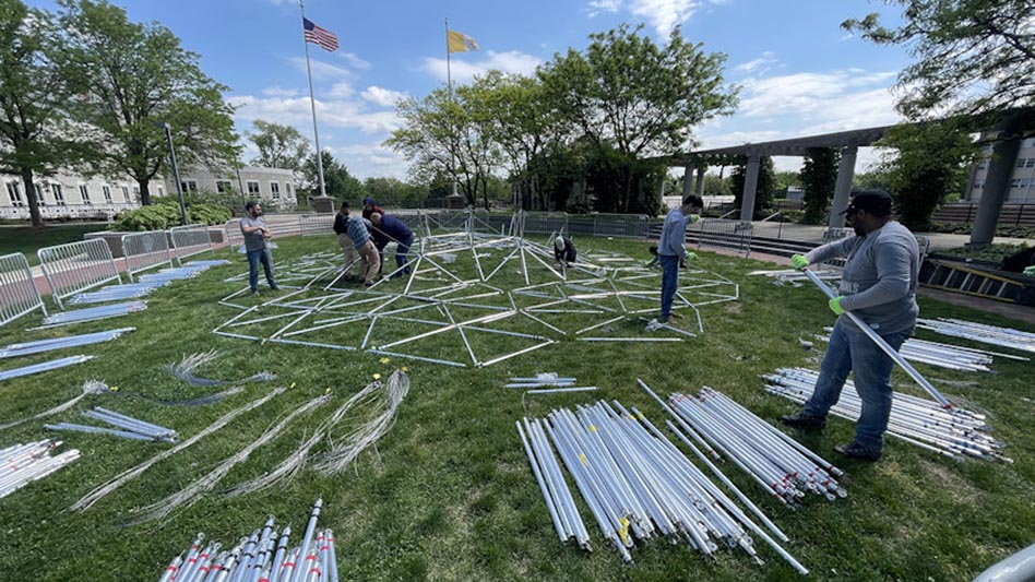 Hydro helps reconstruct geodesic dome - Construction & Demolition Recycling