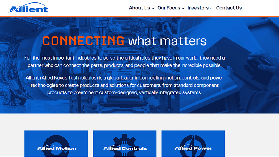 Allied Motion changes name to Allient - Today's Medical Developments