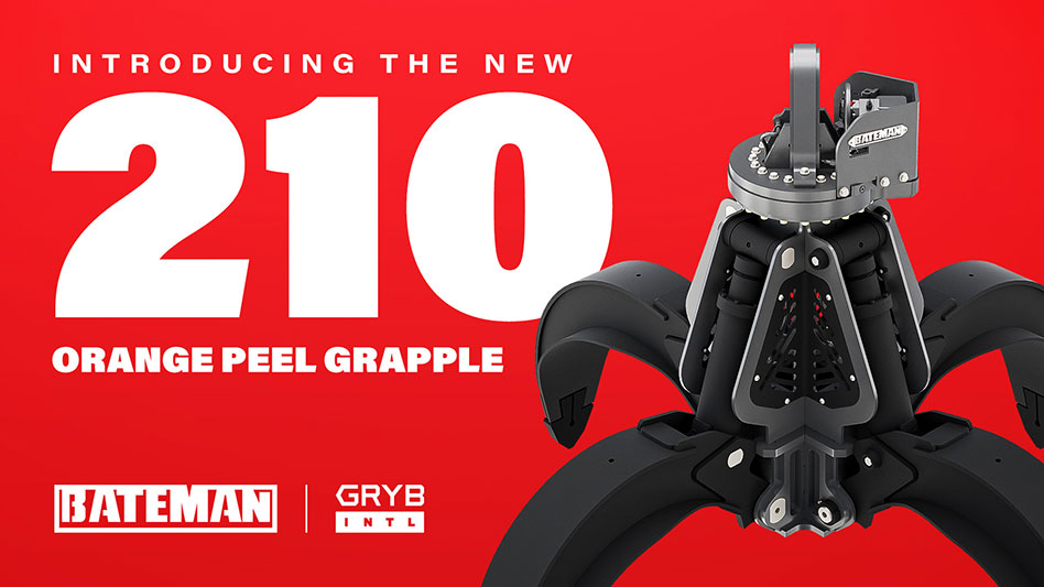 Bateman unveils 210 series orange peel grapple - Construction ...