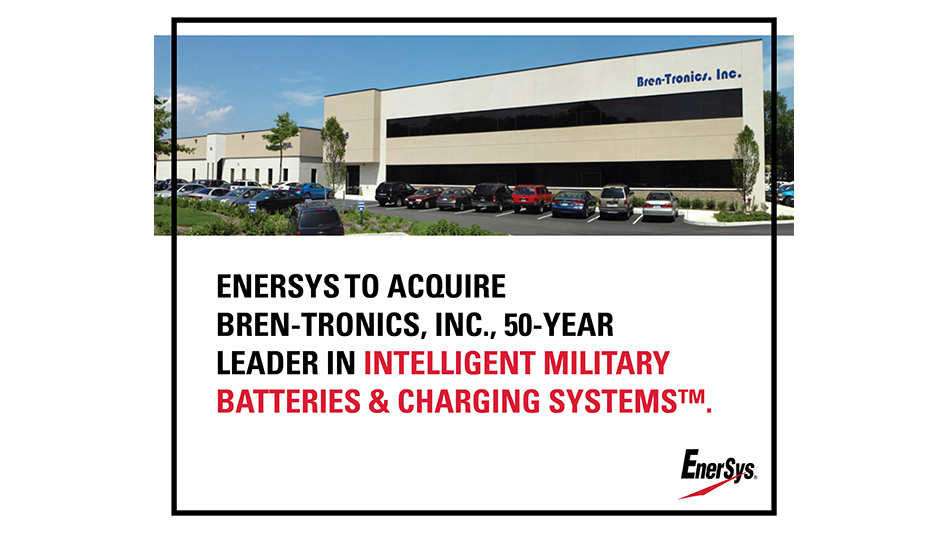 EnerSys acquiring Bren-Tronics, Inc. to expand presence in critical ...